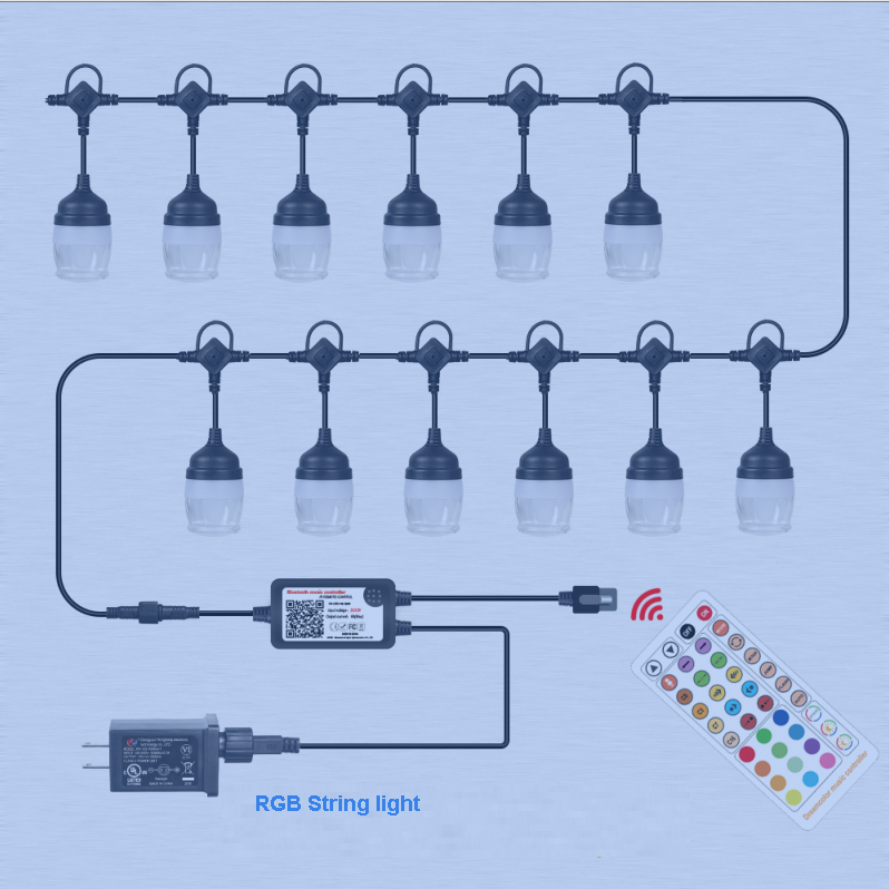 remote control outdorr waterproof RGB LED string lights,Christmas led ...